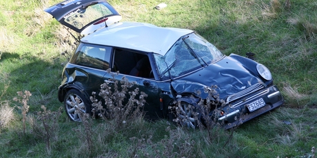 小Mini大本领 滚下陡坡报废 车内乘客安然无恙_天维新闻频道 - Skykiwi.com